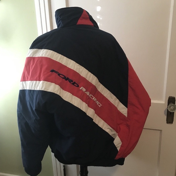 Vintage | Jackets & Coats | Mens Vintage Ford Racing Bomber Windbreaker ...